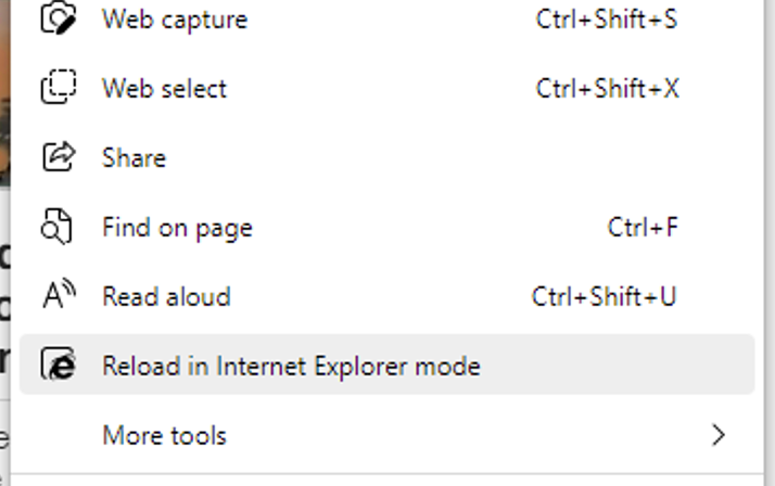 Internet Explorer Mode in Microsoft Edge – Everence Support